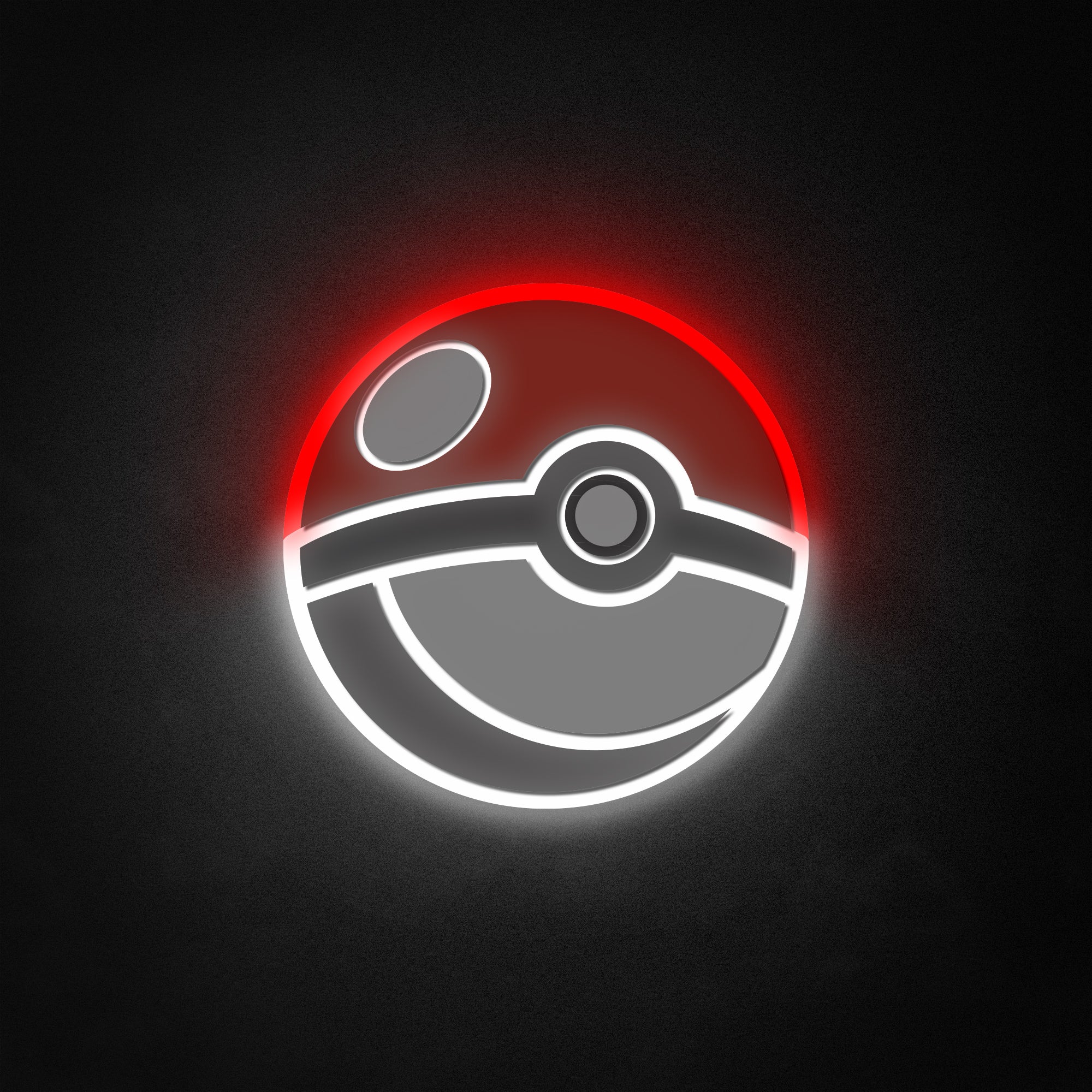 Poke Ball Neon Like Sign Poke Ball Neon Sign Poke Ball LED Light HAPPYNEON