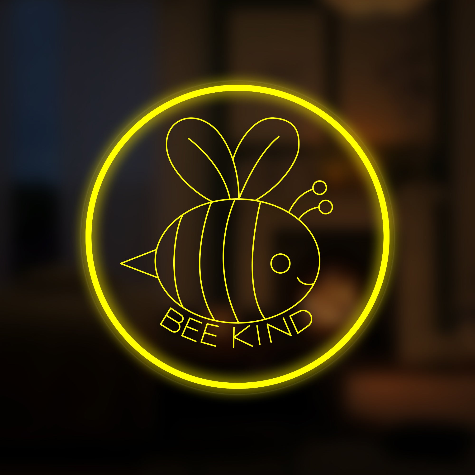 Cute Bee Be Kind Mini Neon Sign - HAPPYNEON