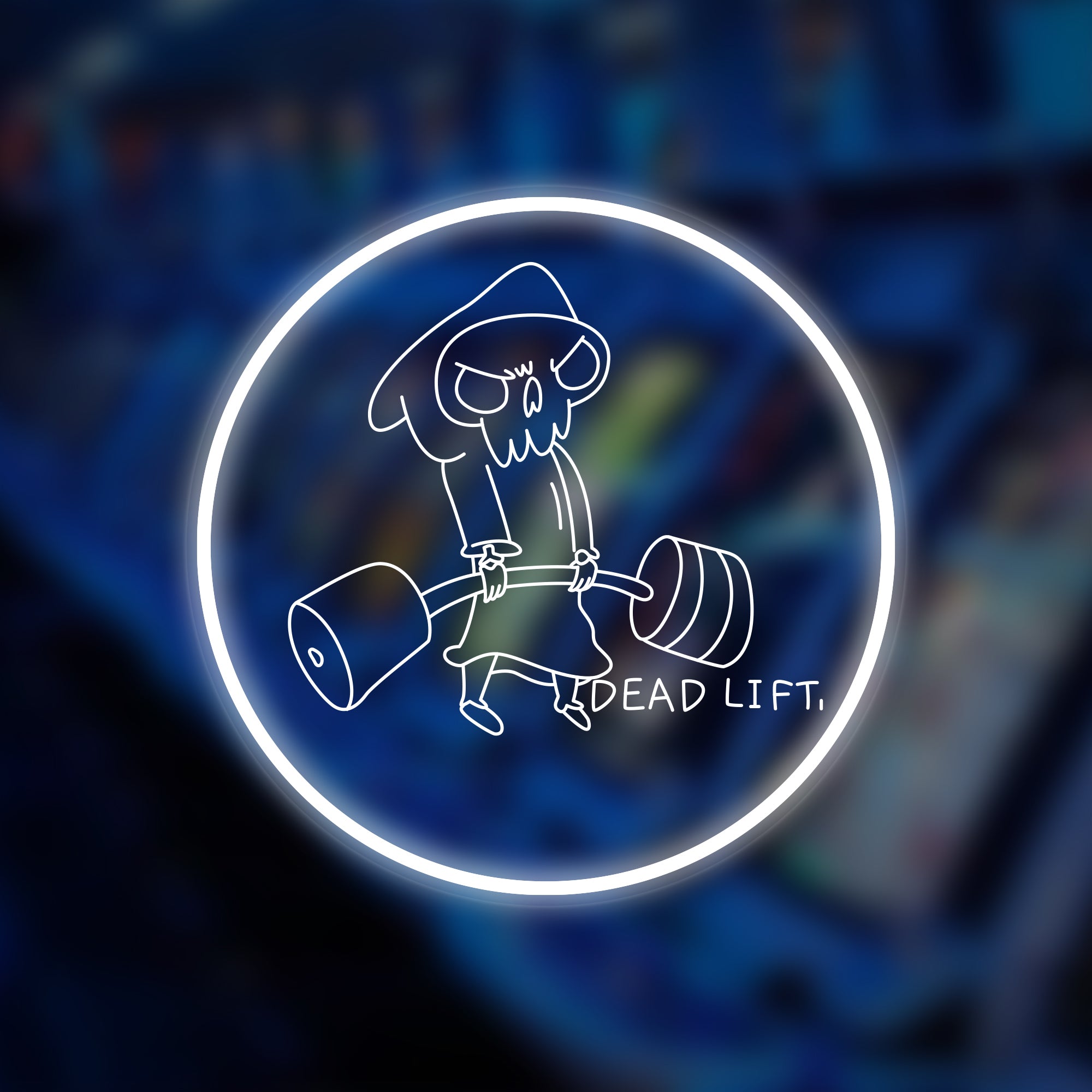 Grim Reaper With Barbell Dead Lift Mini Neon Sign - HAPPYNEON