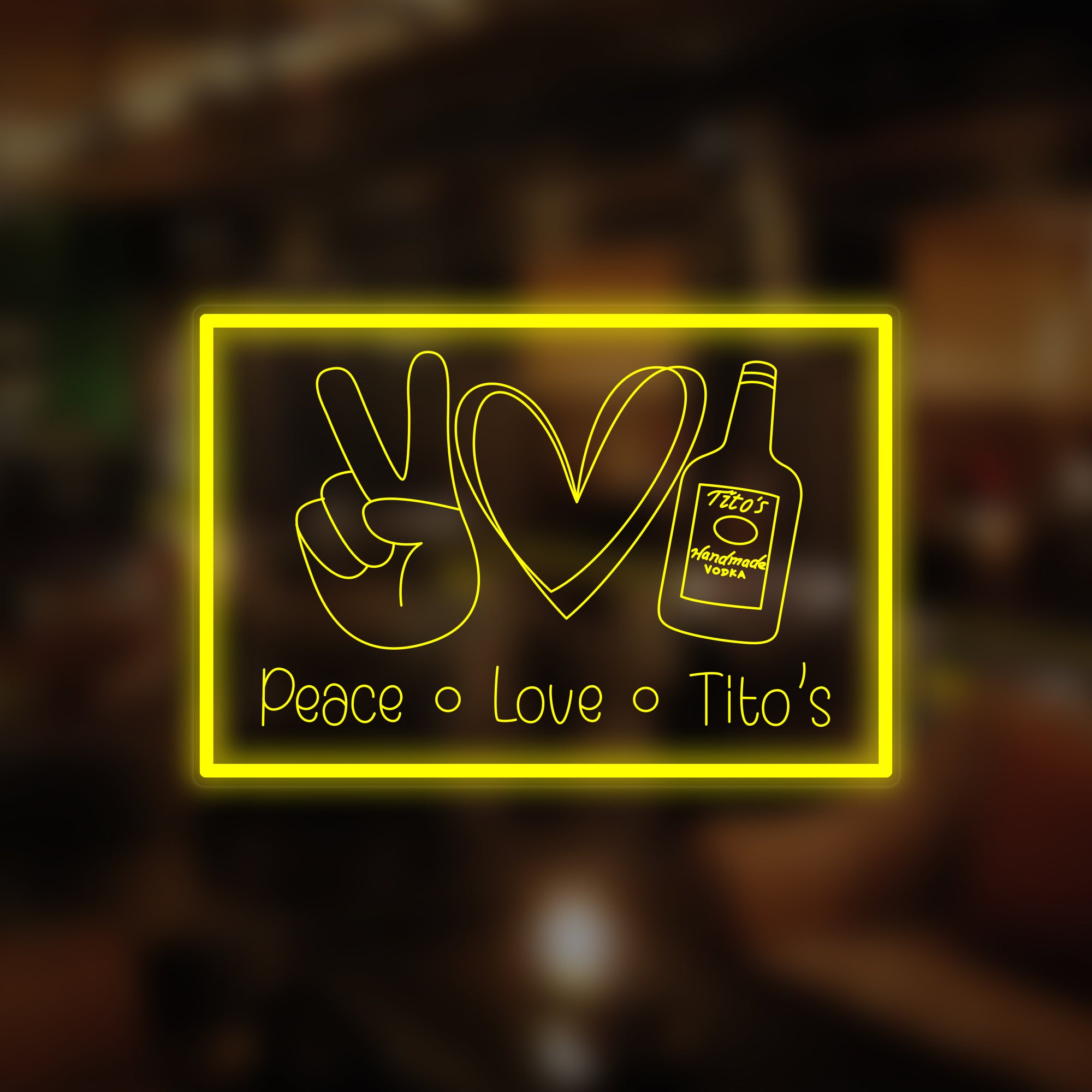 Pease Love Lets Get Drunk Mini Neon Sign - HAPPYNEON