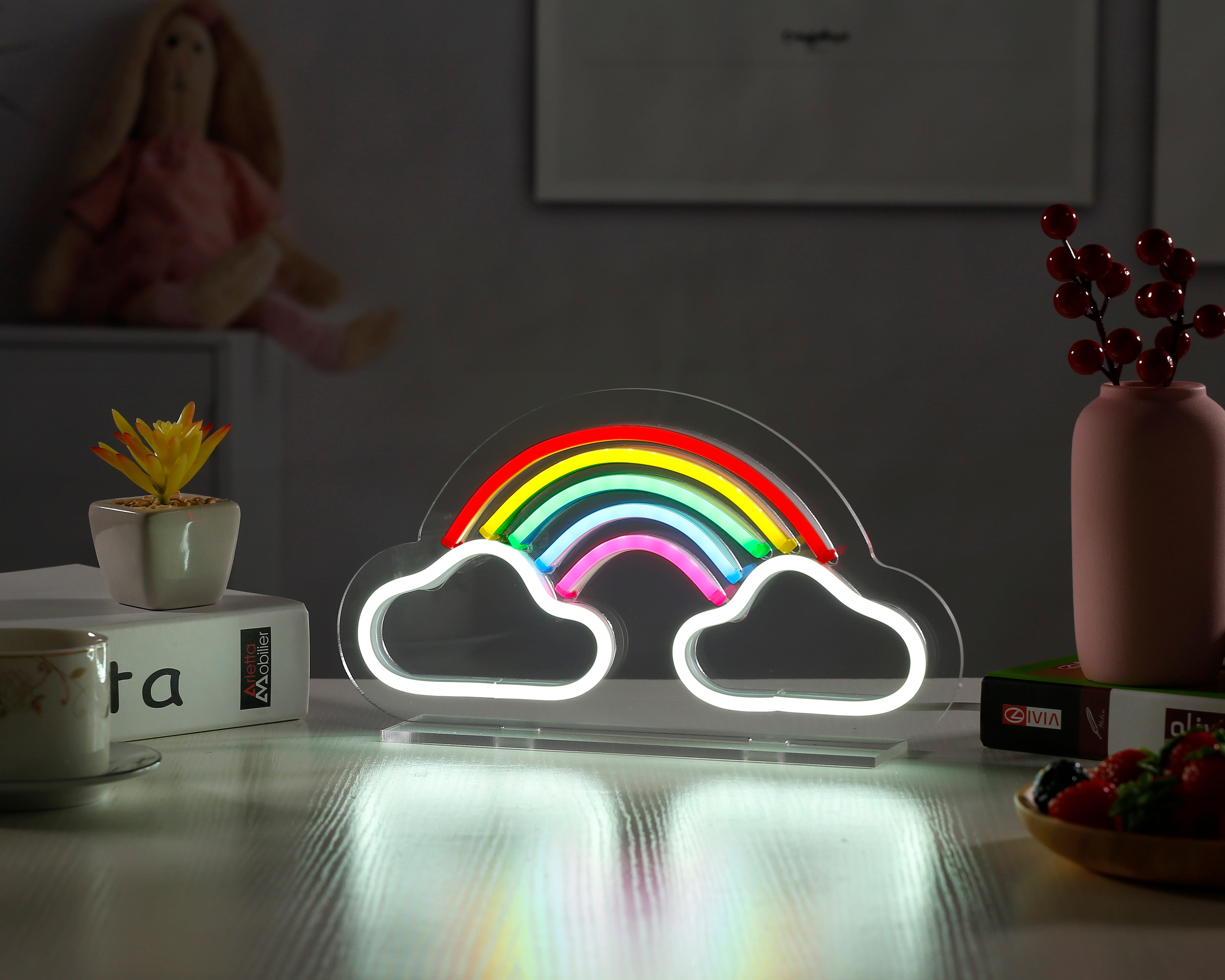 Rainbow Desk LED Neon Sign - HAPPYNEON