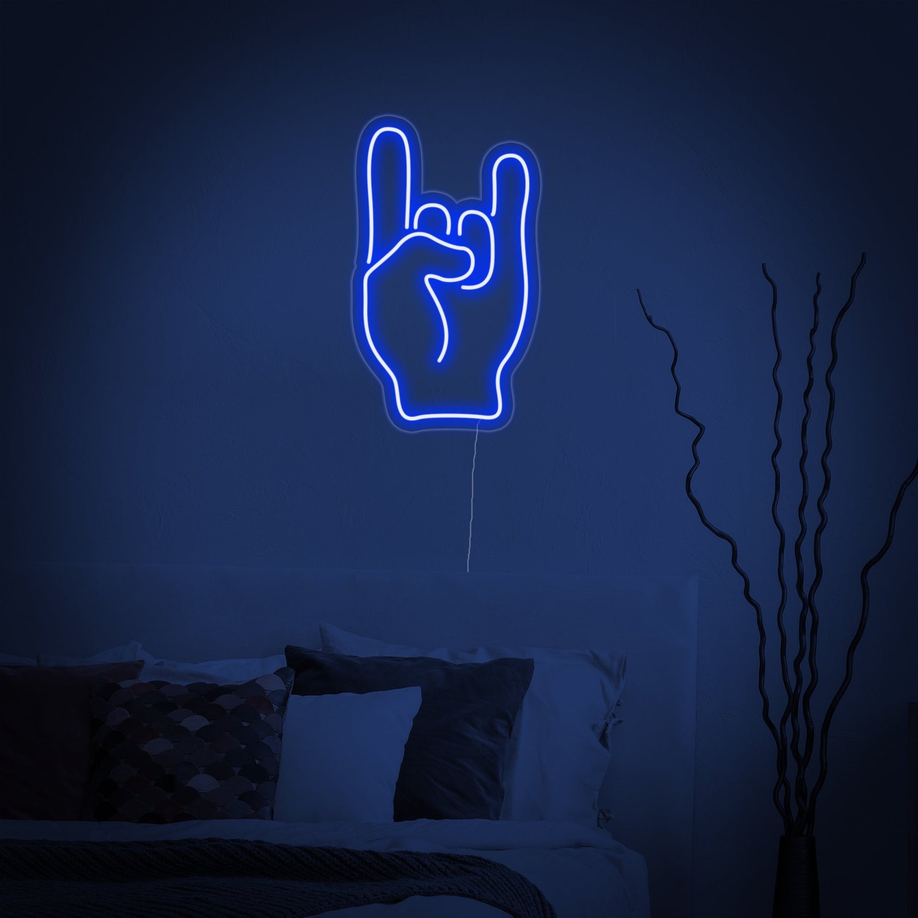 Rock Hand Neon Sign - HAPPYNEON
