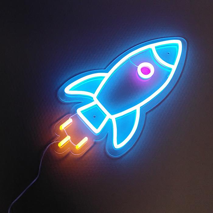Rocket Neon Sign - HAPPYNEON