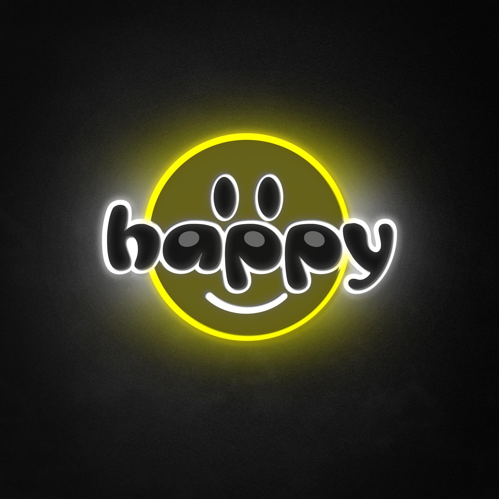 Smile Happy Lettering Neon Like Sign, Smile Neon Sign, Smile LED Light ...